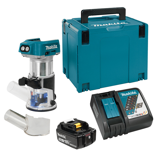 18V LXT Brushless Router, 5.0Ah x1Kit